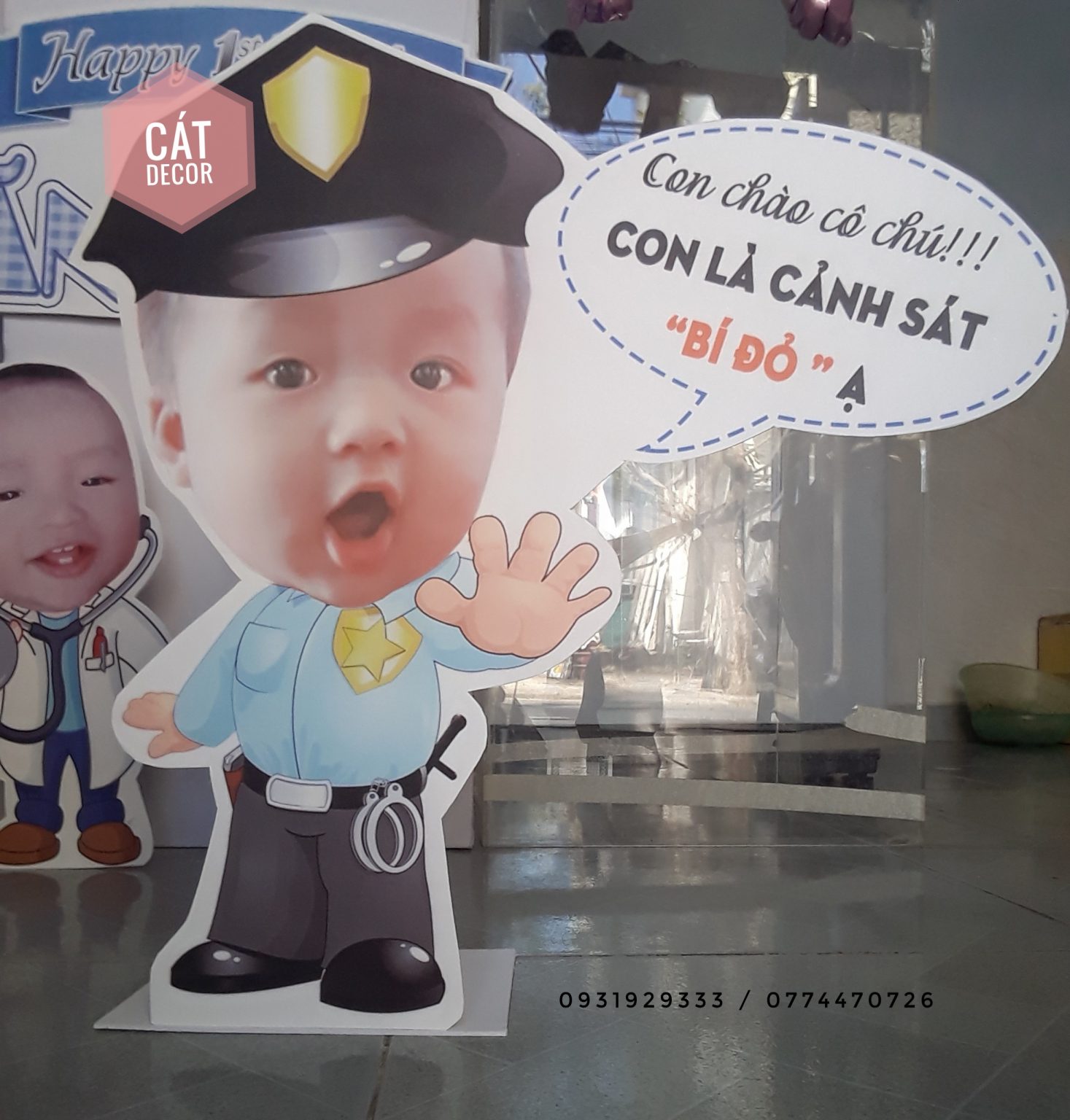 Chibi Cảnh Sát , Công An - Tổng Hợp - Cát Decor Trang trí sinh nhật Đà Nẵng